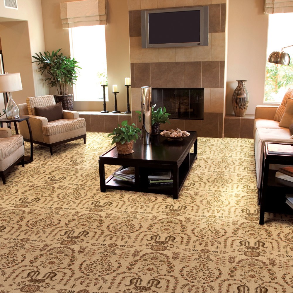 Grand Parterre Sarouk Beige Wool Carpet | The Perfect Carpet