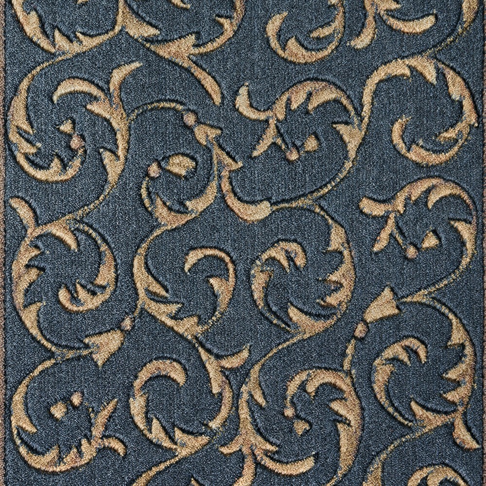Somerset Scrollwork Navy Synthetic Carpet | The Perfect Carpet